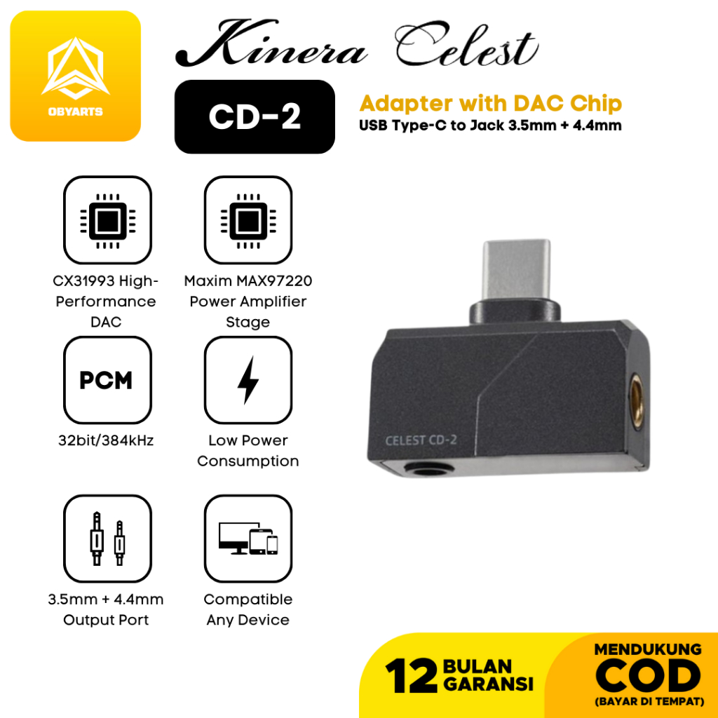 Kinera Celest CD-2 / CD2 DAC Amp CX31993+MAX97220 USB Type C to 3.5mm 4 ...