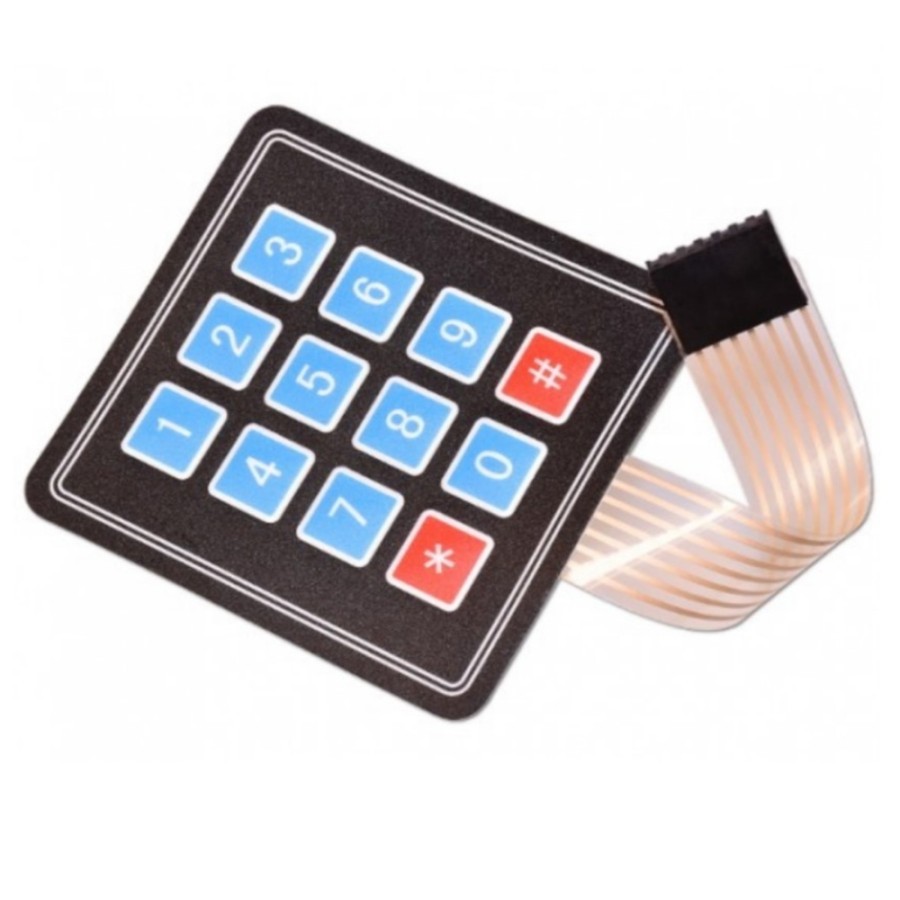 TOMBOL Keypad 3X4 Matrix Keyboard 12 Key Membrane For Arduino Button ...