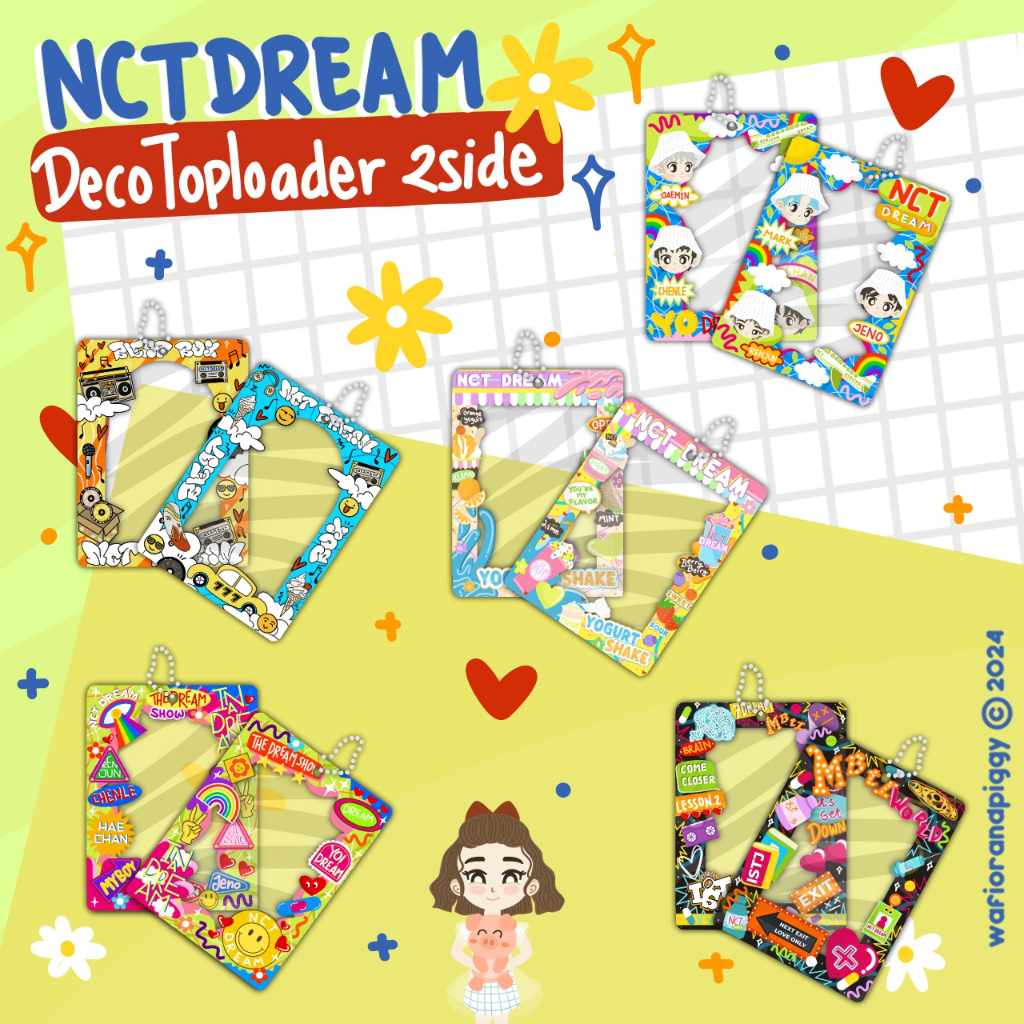Wafior and Piggy - NCT DREAM Toploader Deco (Photocard Holder PVC 35pt ...