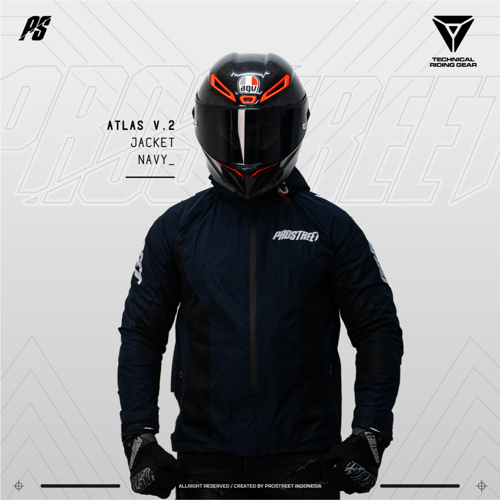 Prostreet Atlas Navy V2 Motorcycle Jacket | Shopee Malaysia