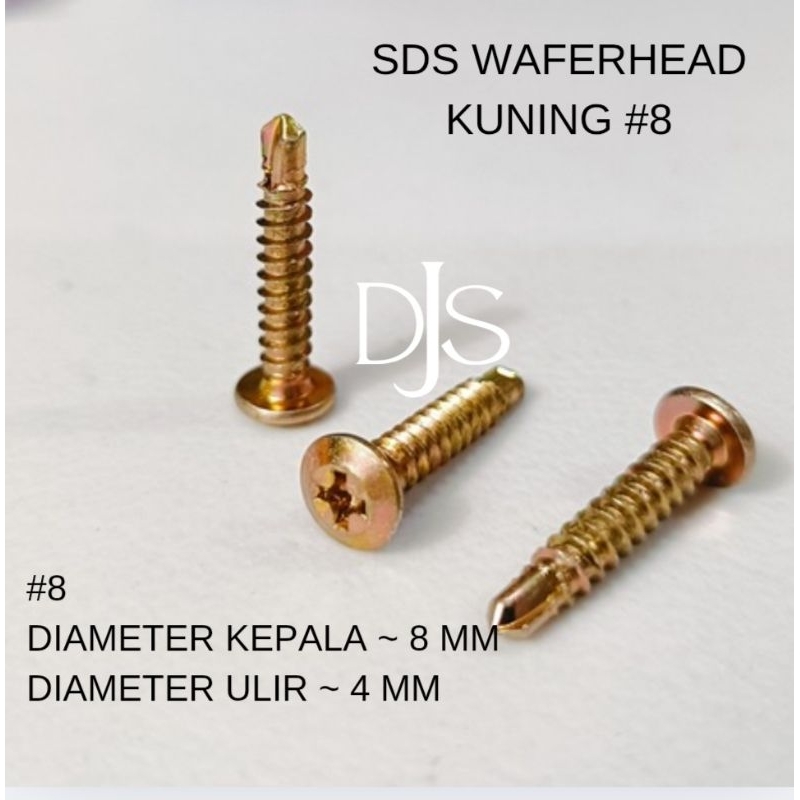 100PCS SDS WAFERHEAD (+) YELLOW 8 MOON LION SCREW DRILLING WAFER 8 ...
