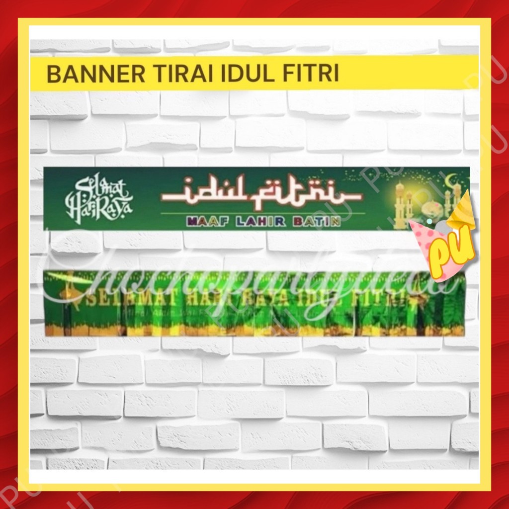 Banner HAPPY EID UL Fitri CURTAIN / Banner Curtain Happy Eid Al-Fitr ...