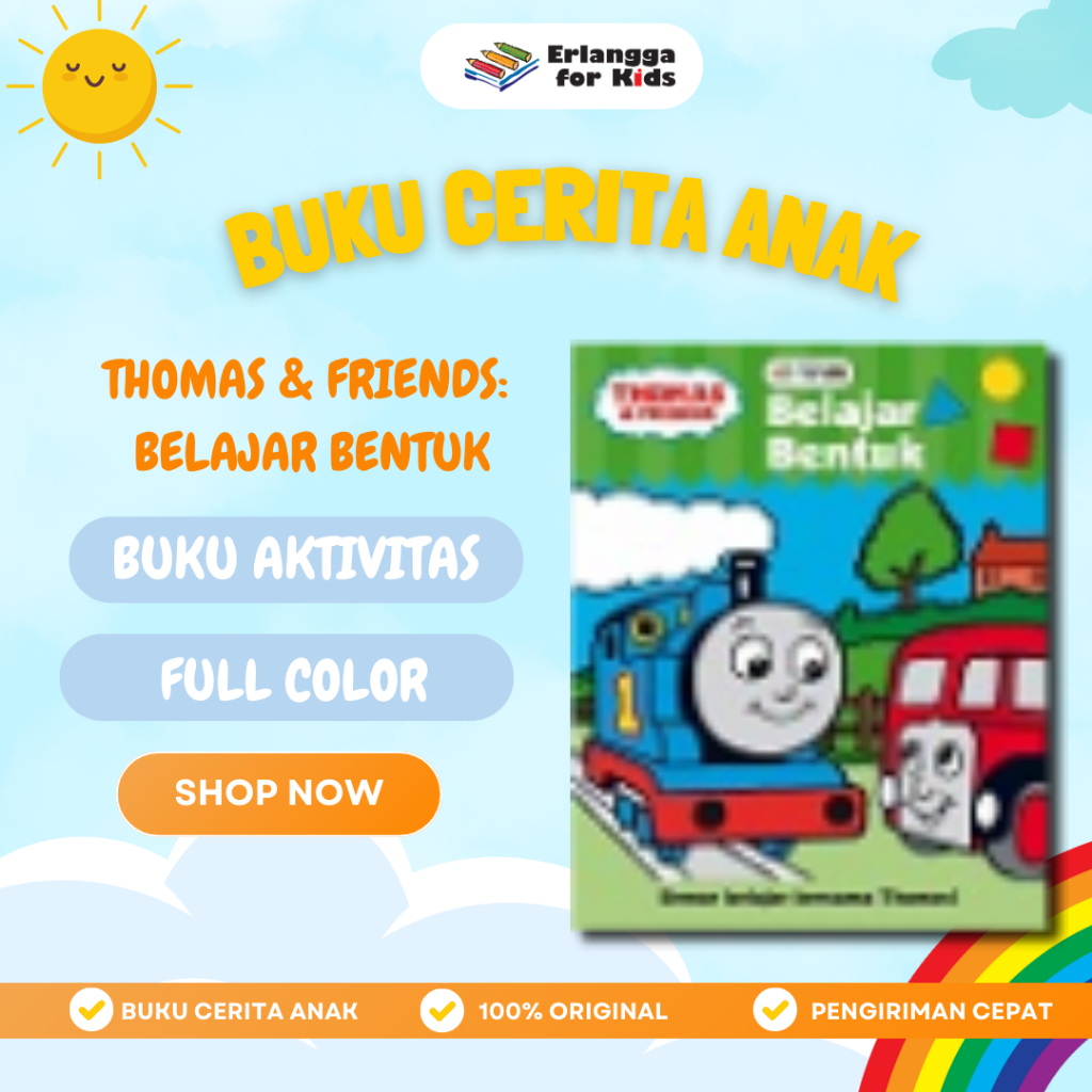 [Erlangga Official] Story Book: Thomas & Friends: Learning Shapes ...
