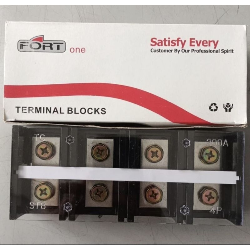 Terminal Block Fort / Glass Block 4 Pole / 4P 200A TC-2004 4 Pole 200 ...