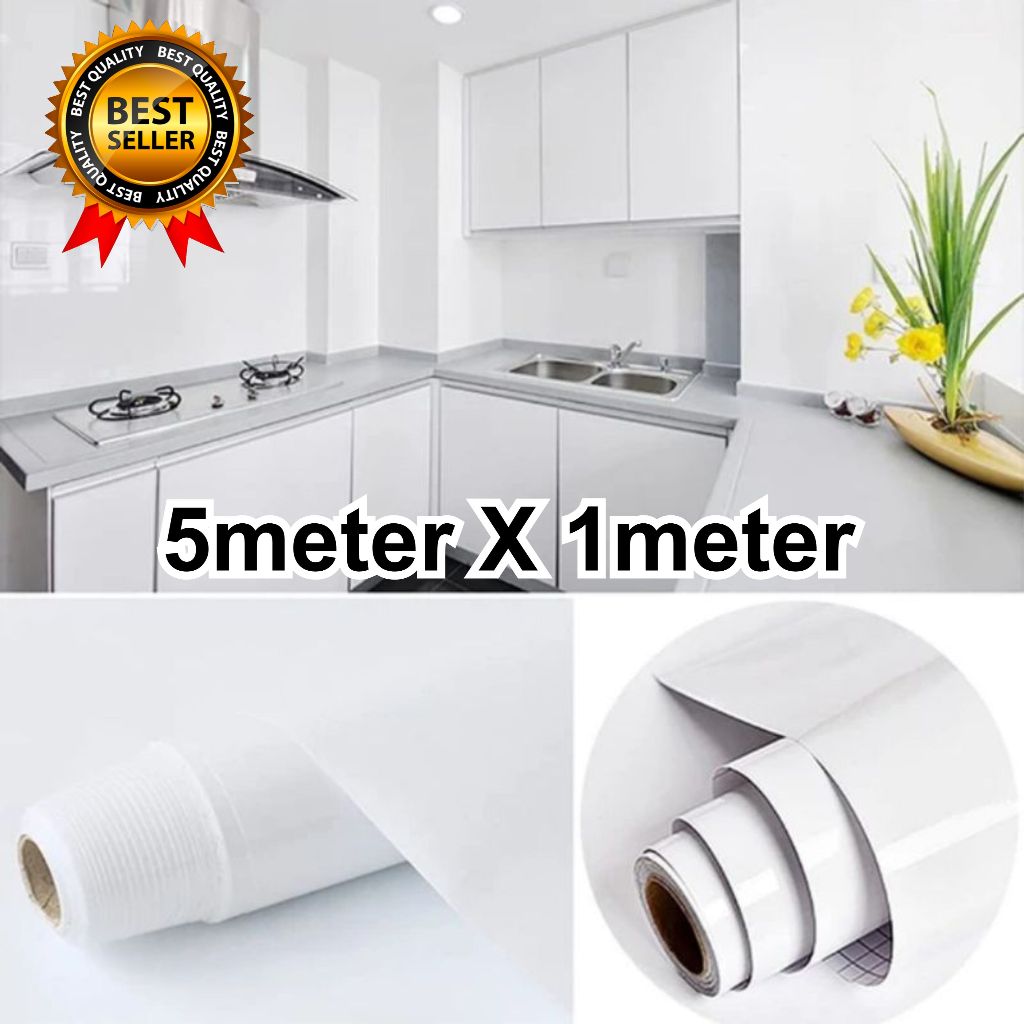 Plain Glossy White Stickers - Plain White Glossy Wallpaper - Kitchen ...
