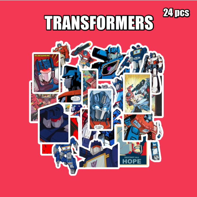 Retro Optimus Prime Animated Transformers Pack Stickers Cool ...