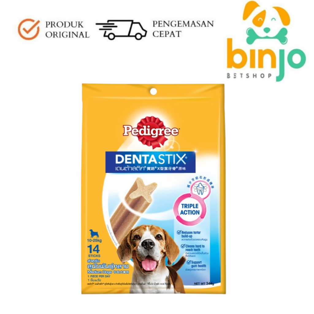Pedigree Dentastix Medium Dog 344gr | Shopee Malaysia