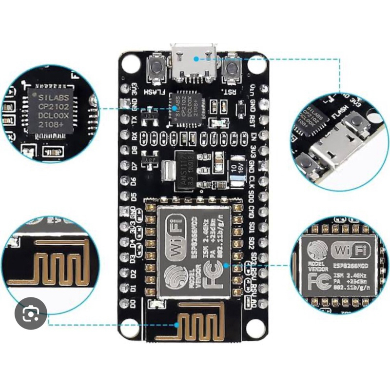 NodeMCU ESP8266 ESP12 CH340 IOT wireless Arduino V3 Original 100% | Shopee Malaysia