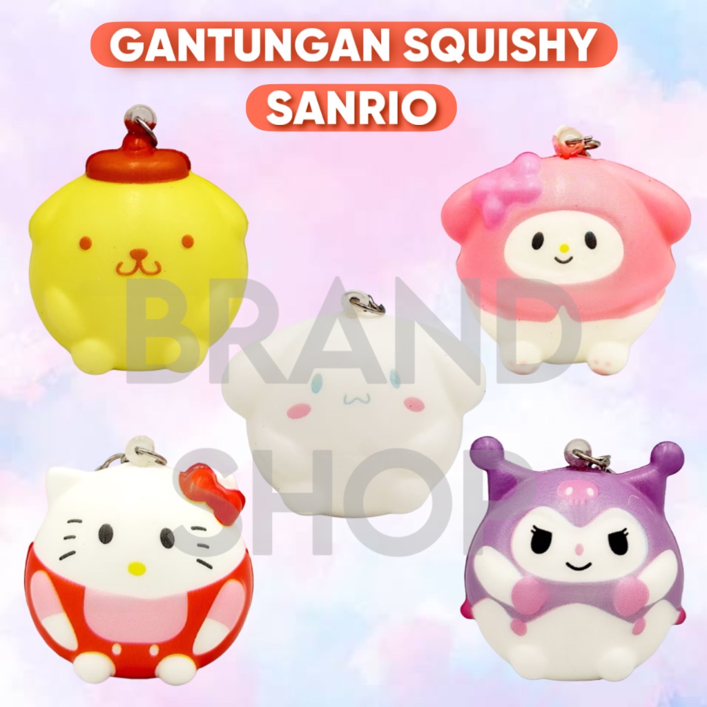 GANTUNGAN Squishy Keychain Sanrio Keychain Cute Cinnamonroll Hello ...