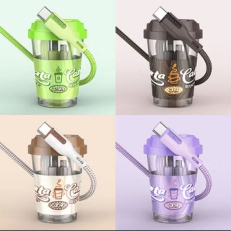 Robot RCO Coffee Cup Data Cable Robot RCOC100 Type C 3A (Per 1pcs) Fast Charging Original Robot ...