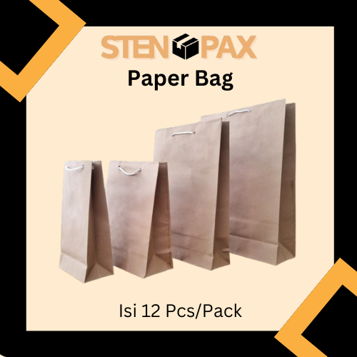 (12 Pcs) Plain Kraft Paper Bag 15x25 20x25 25x35 30x40 / Kraft Paper ...
