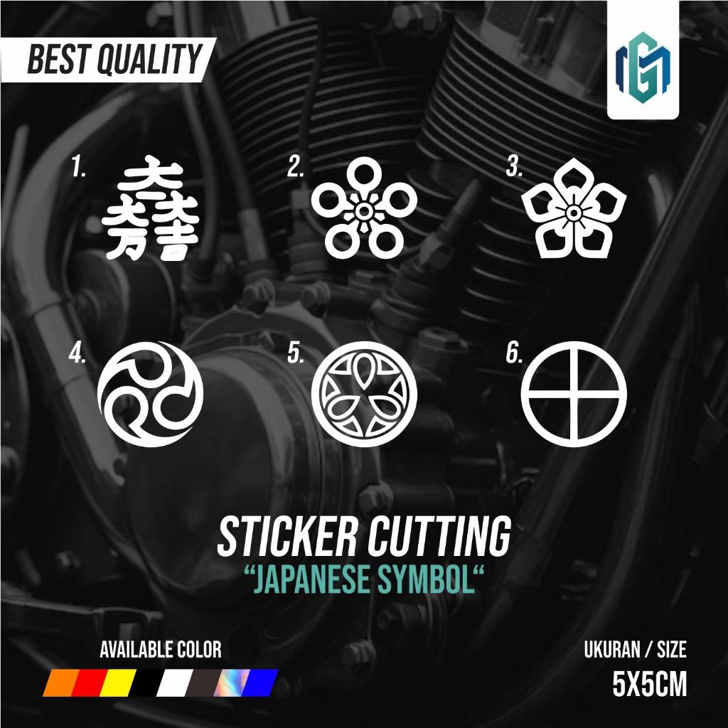 Kanji Japanese Symbol Motorcycle Helmet Sticker Catalog 3 | Shopee Malaysia
