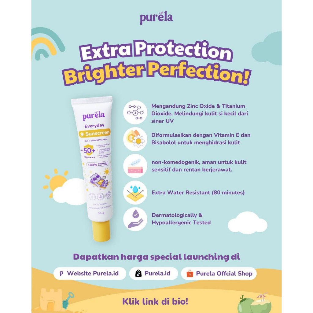 Purela Physical Sunscreen SPF 50+ PA++++ UVA + UVB Protection | Shopee ...