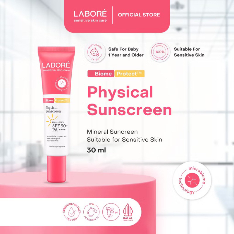 Labore Physical Sunscreen SPF 50 PA++++ Full Size 10 ml 30ml - Mineral ...