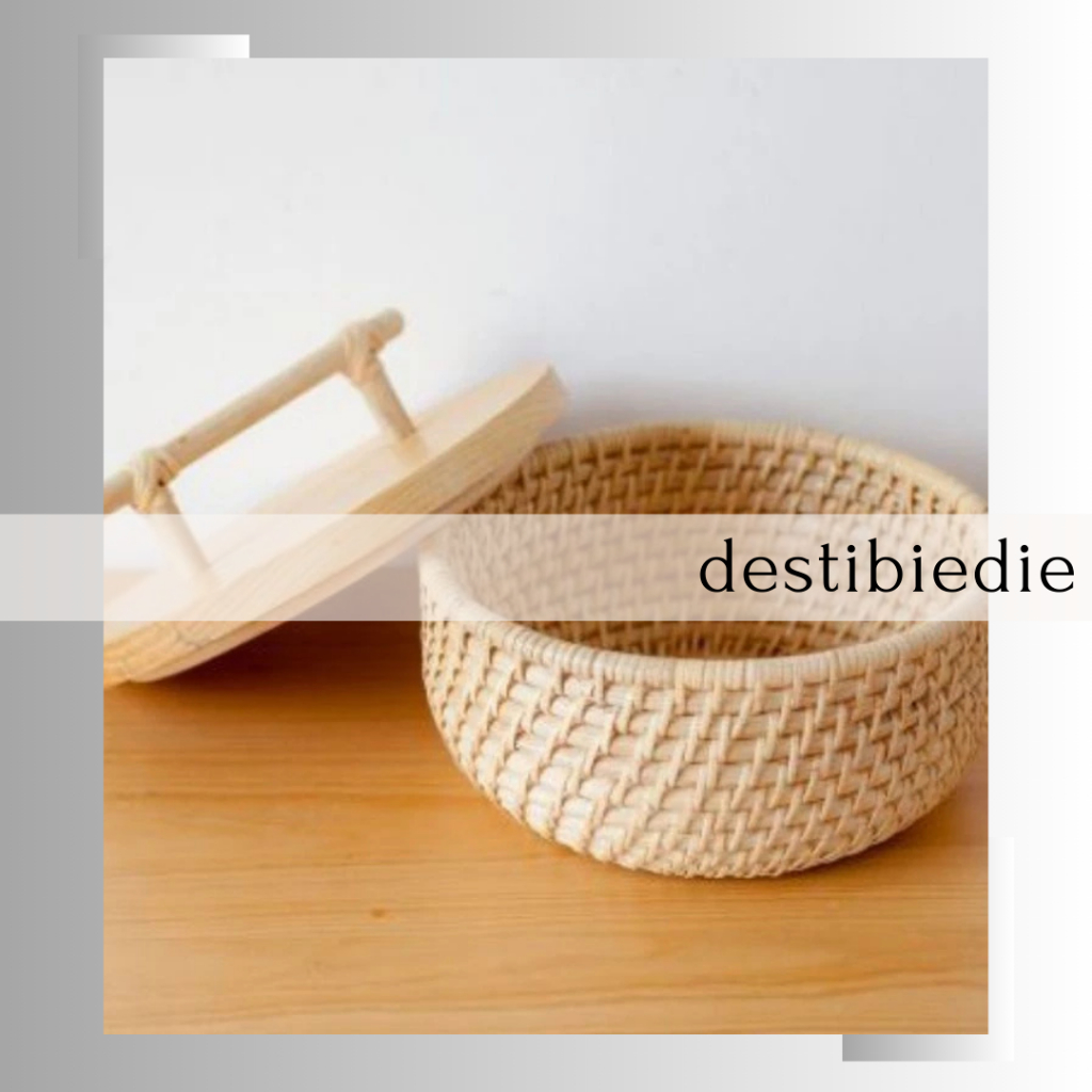 Biedie Bidara Round Basket - Small Round Basket with Modern Style ...