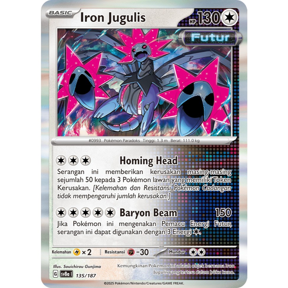 Tcg Pokemon Indonesia sv8a Iron Jugulis 135/187 FOIL | Shopee Malaysia