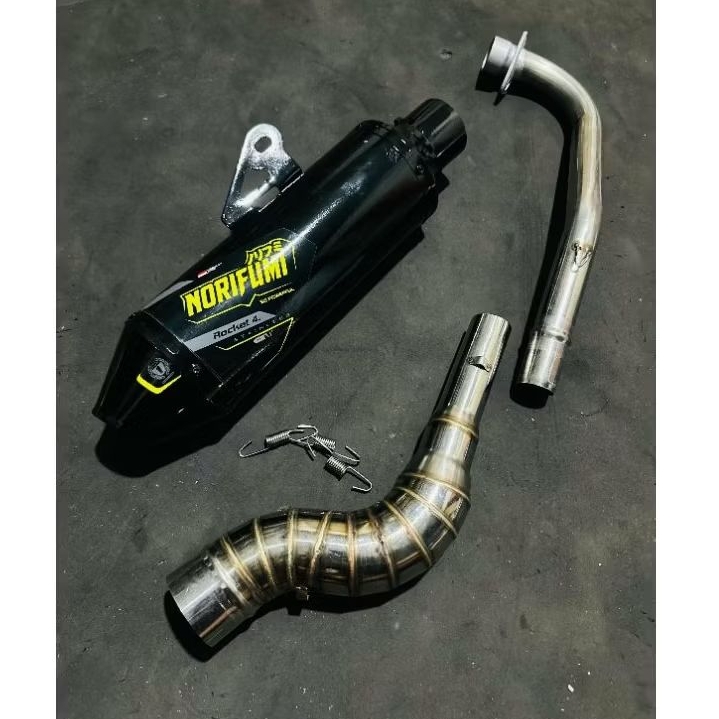 Norivumi Pipe canister conical open specs exhaust Pipe for Wave 125 Xrm ...