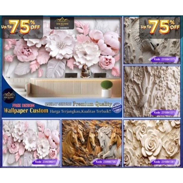 Custom 3D Theme Wallpaper Mural | Shopee Malaysia