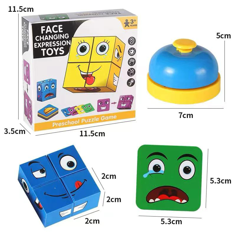 Face Changing Expression Toys Puzzle Toy + BELL / Educational Toy for ...