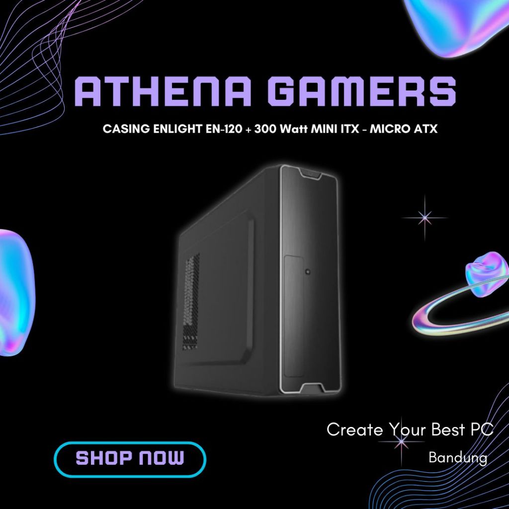Enlight EN-120 + 300 Watt MINI ITX CASING - MICRO ATX | Athena Gamers ...