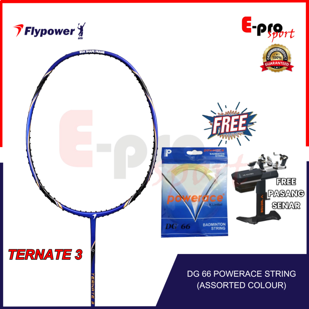 Flypower Ternate 3 Badminton Racket Original Badminton 30LBS 30 LBS ...
