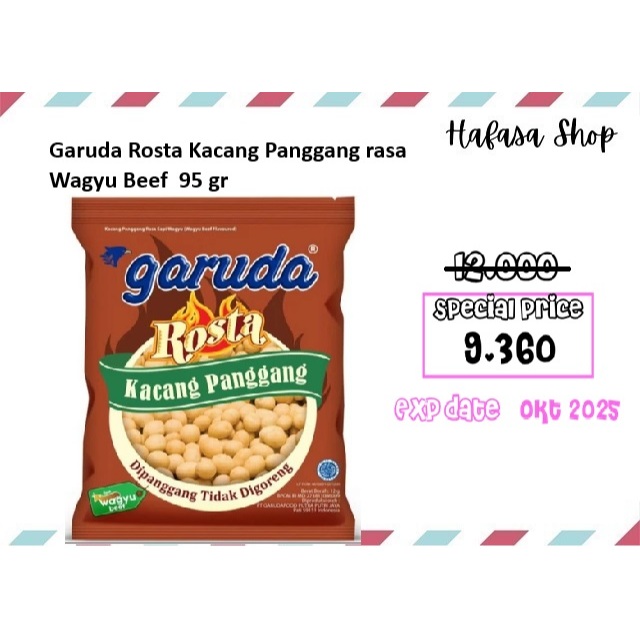 Garuda Rosta Roasted Peanuts Wagyu Beef flavor 95gr | Shopee Malaysia