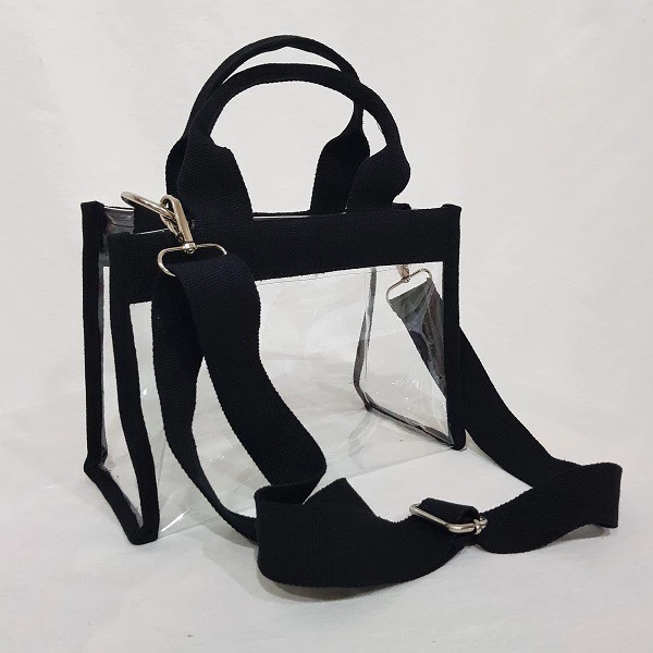 Transparent PVC Mica Tote Bag with Zipper/Women's Totebag/Contemporary ...