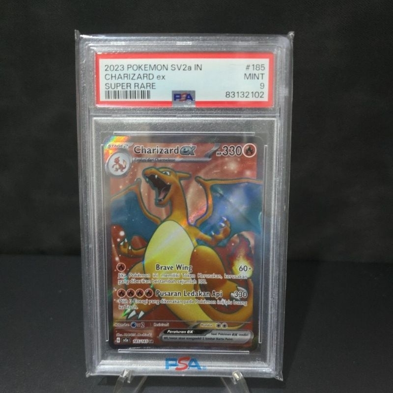 Charizard ex psa 9 151 original indonesia gradient slab pokemon tcg ...