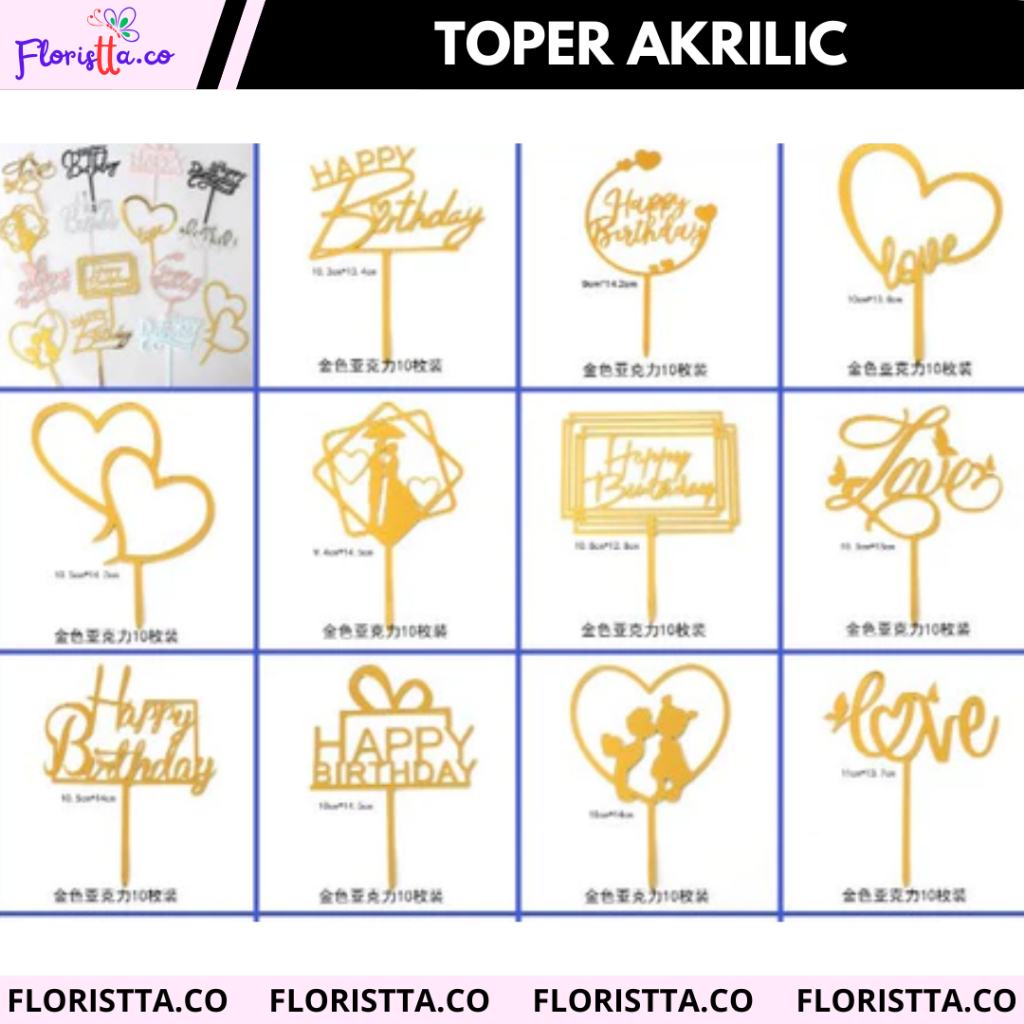 Premium Acrylic Toper Greeting Cake Topper (1 pcs) | Shopee Malaysia