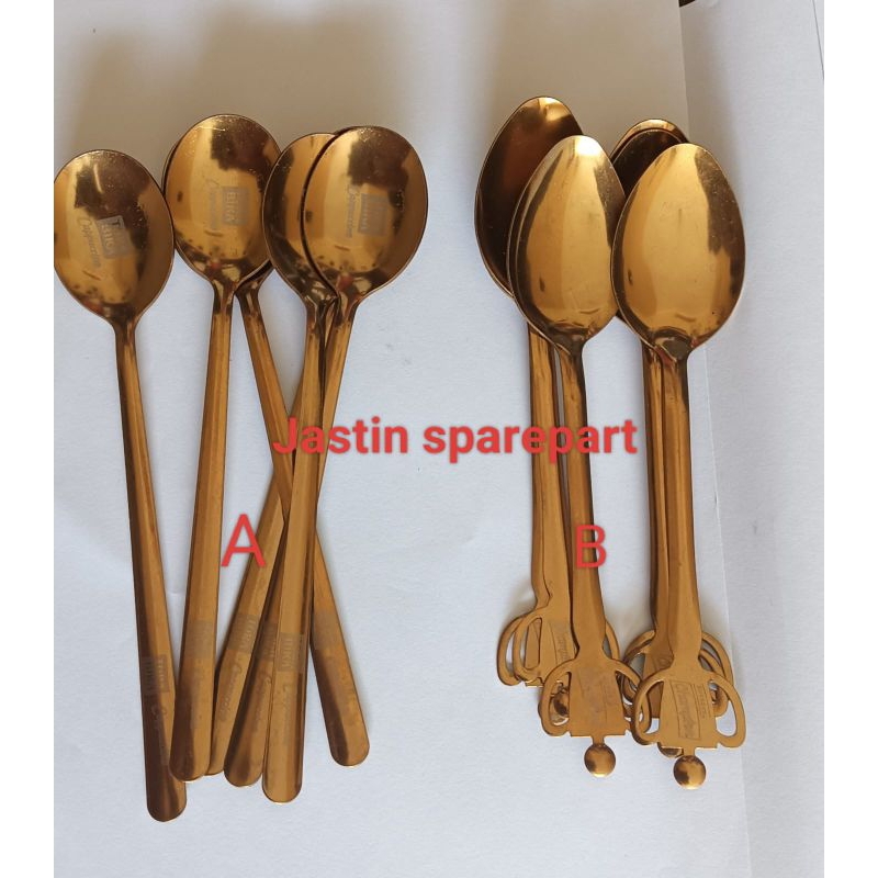 GOLD TABLE SPOON PREMIUM KING SULTAN SPOON ALREADY 1 DOZEN | Shopee ...