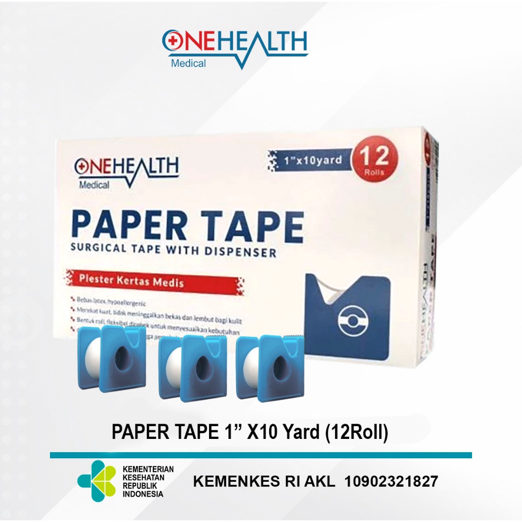 Paper Plaster Medical Paper Tape 2 x 10 Yards Onehealth / Pcs | Shopee ...