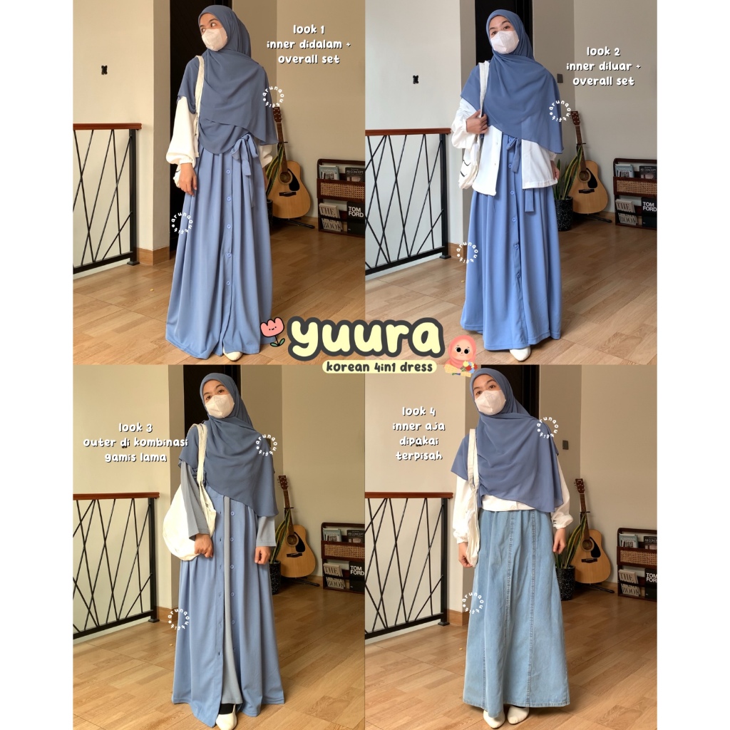 YUURA KOREAN 4IN1 DRESS BY ARUNAOUTFIT | Shopee Malaysia