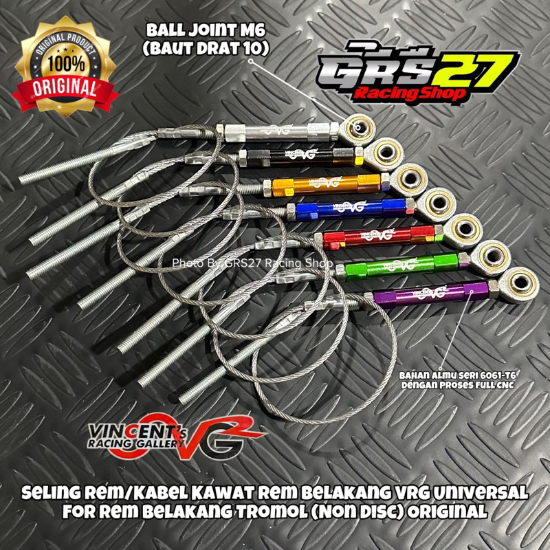 Universal VRG REAR BRAKE WIRE / CABLE FOR TROMOL/NON DISC REAR BRAKES ...