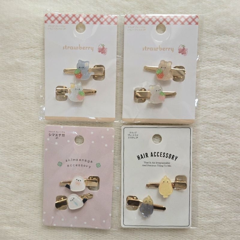Seria Daiso Hair Accessory Hair Clip Shimaenaga Bear Cat Bird Hairpin ...