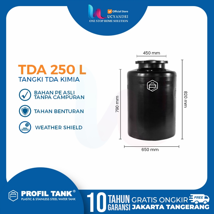 Plastic Water Tank Tank 250 Liter Tank Profile Chemical TDA Toren ...