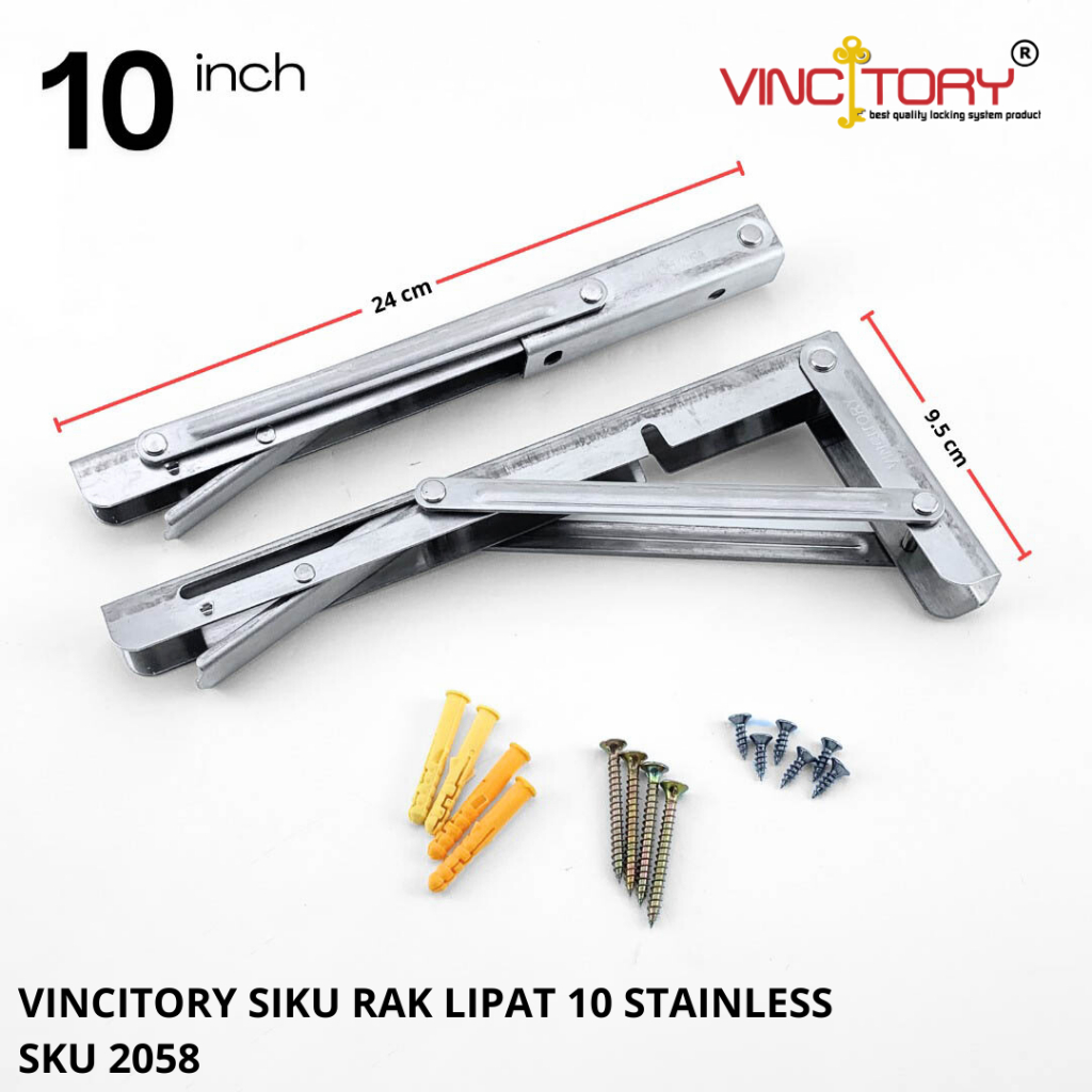 SIKU Vincitory Angled Hinge Folding Wall Shelf Stainless Table Shelf I ...