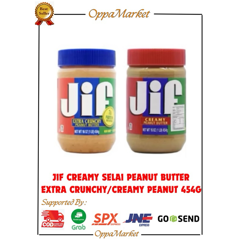 Jif CREAMY JAMI PEANUT BUTTER EXTRA CRUNCHY/CREAMY PEANUT BUTTER PEANUT ...