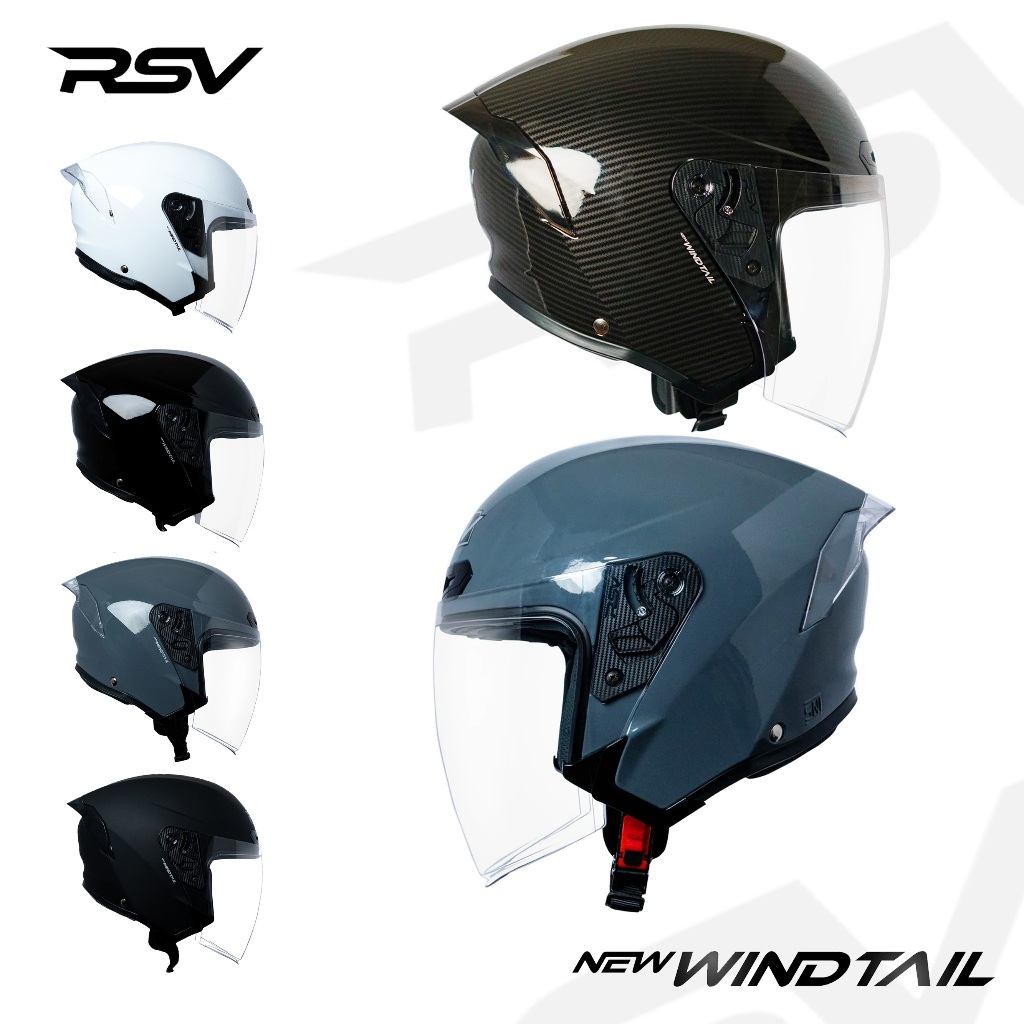 RSV NEW WINDTAIL Helmet SNI Half Face Helmet | Shopee Malaysia