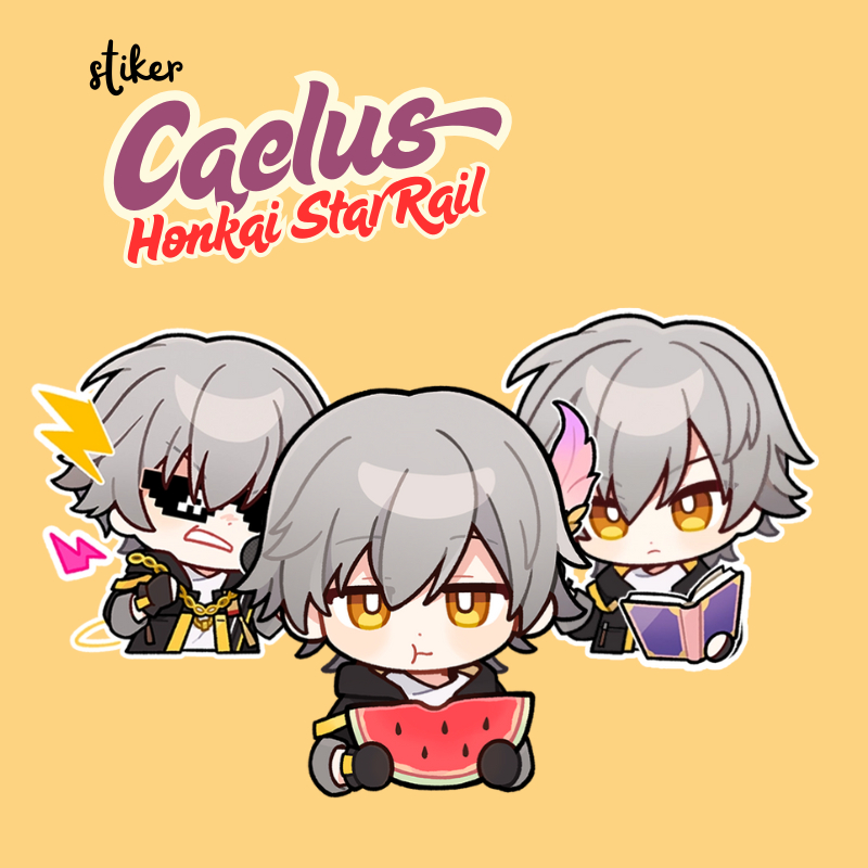 STICKERS CAELUS HSR | MC HONKAI STAR RAIL VINYL GLOSSY WATERPROOF ...