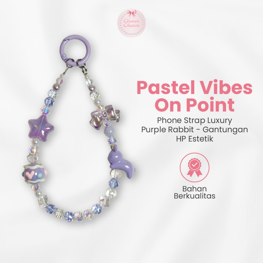HP GANTUNGAN Hanger Pastel Crystalhp with Bunny and Cupcake Accents ...