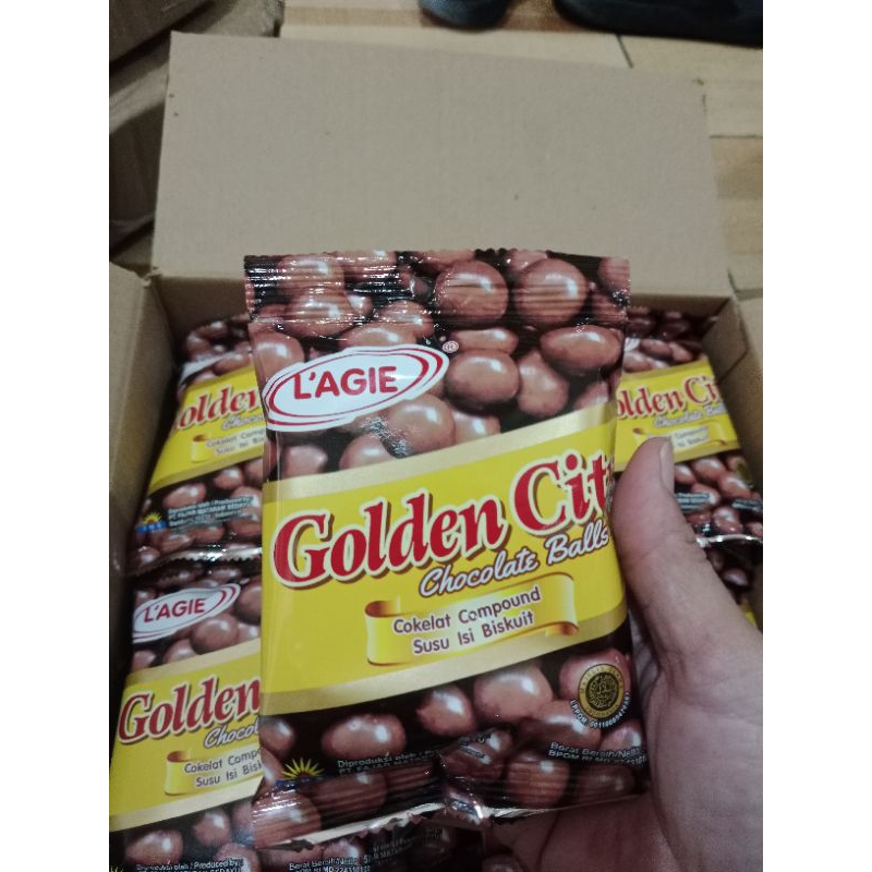 LAGIE GOLDEN CITY CHOCO BALL 50 GR/LAGIE CHOCOLATE BISCUITS | Shopee Malaysia