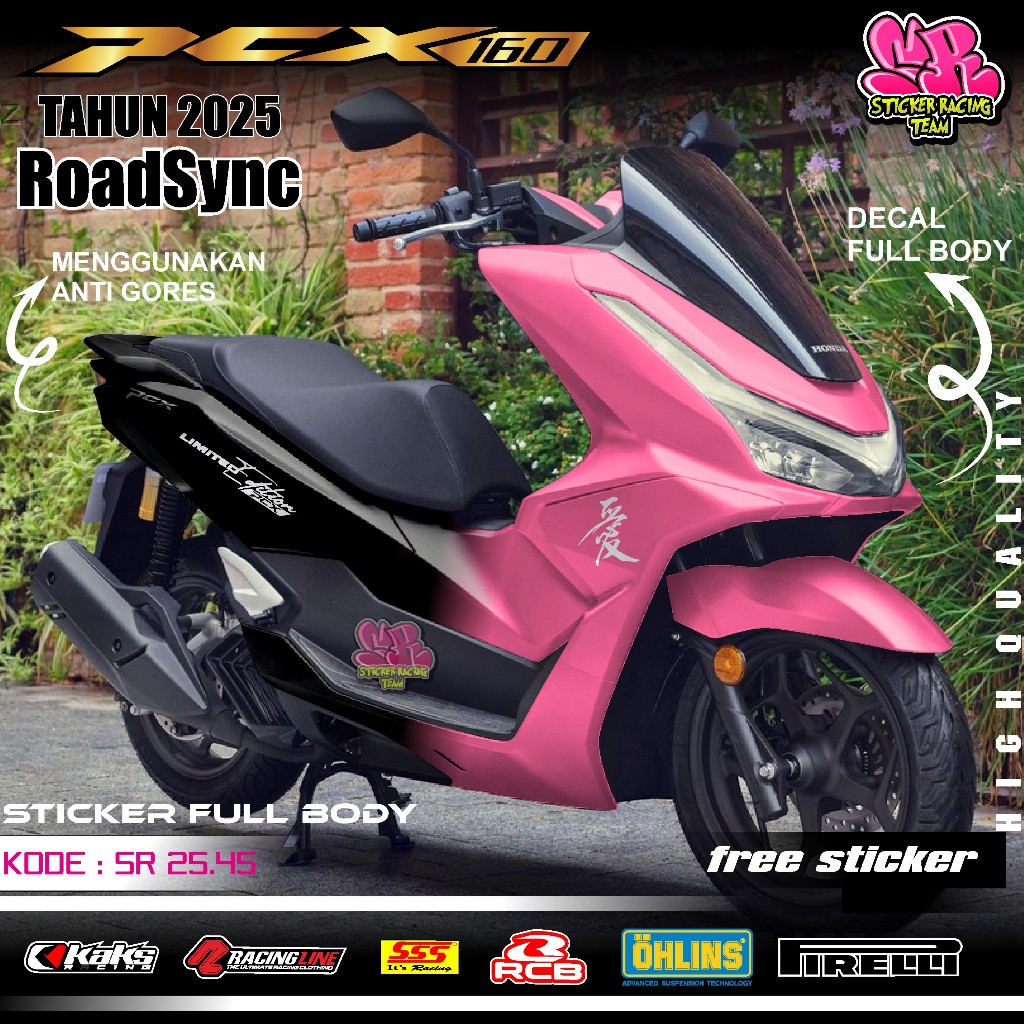 Honda PCX 160 2025 Cbs Abs RoadSync Full Body Decal Sticker Pcx 2025 ...