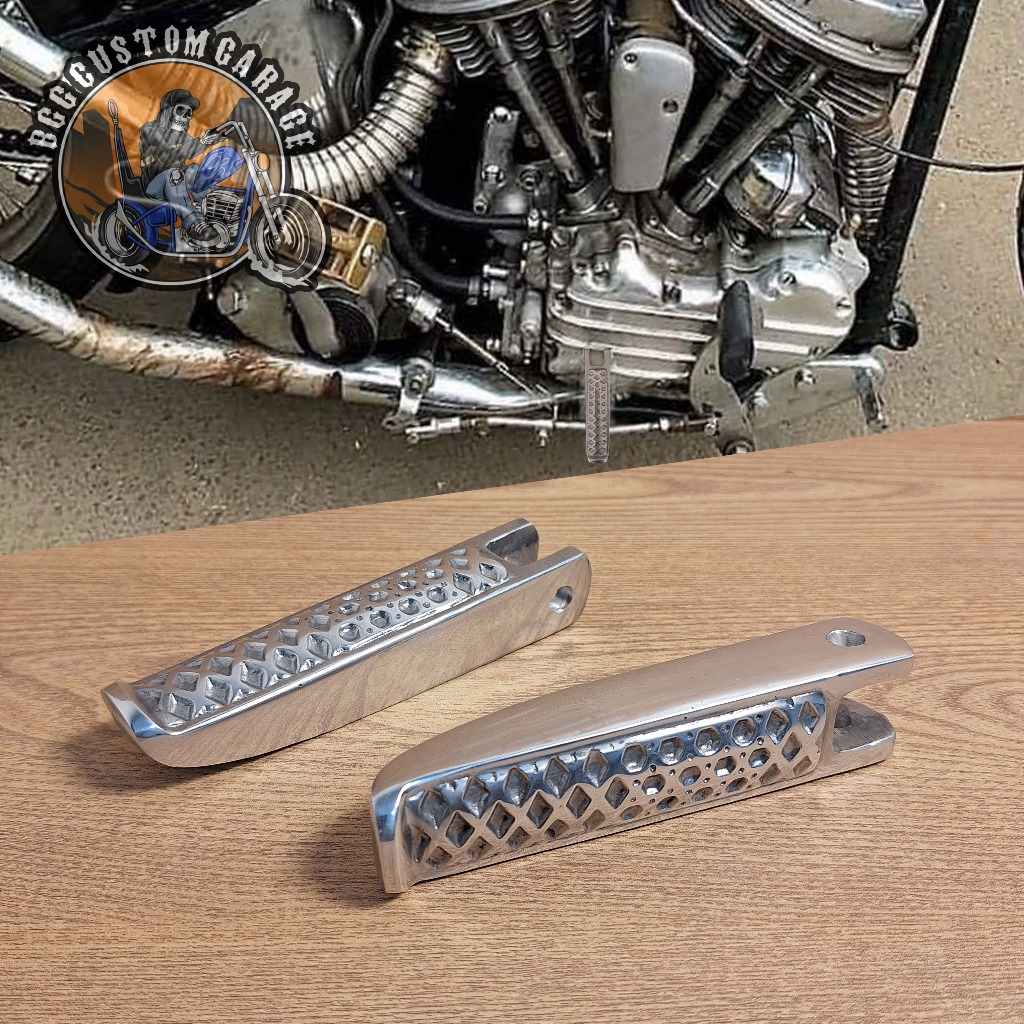 Custom Waffle Footsteps. Custom Motorcycle Steps. Chopper Bobber Foot ...