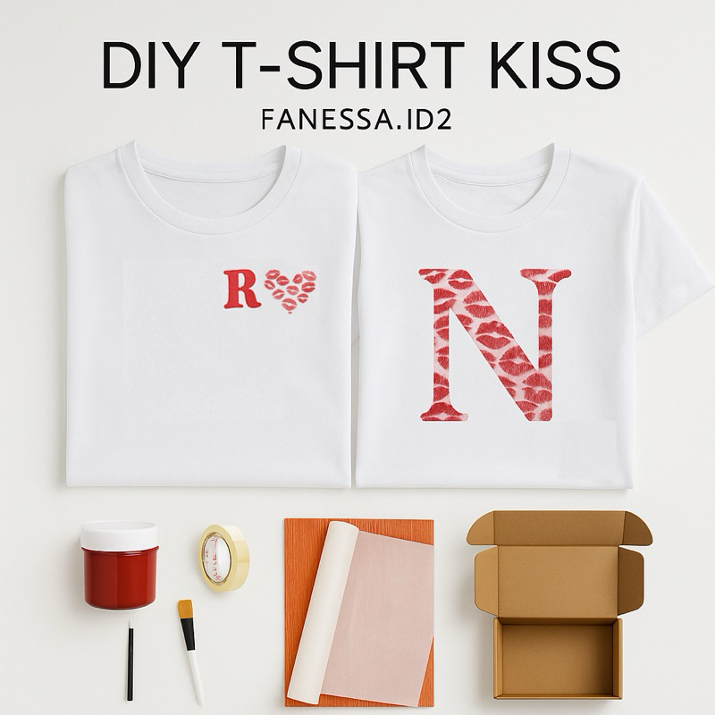 (freebox & ironing paper)DIY KISS T-SHIRT| YOUR OWN LIP CAPED CLOTHES ...