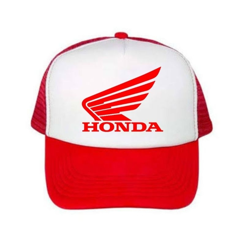 Honda screen printed net hat, tracker hat, honda wing logo | Shopee ...