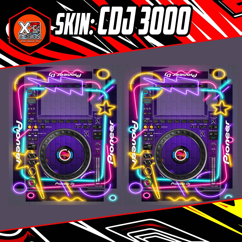 SKINZ PIONEER CDJ-3000 SET, LEFT RIGHT ALL VARIAN COLOR & CUSTOM DESIGN ...