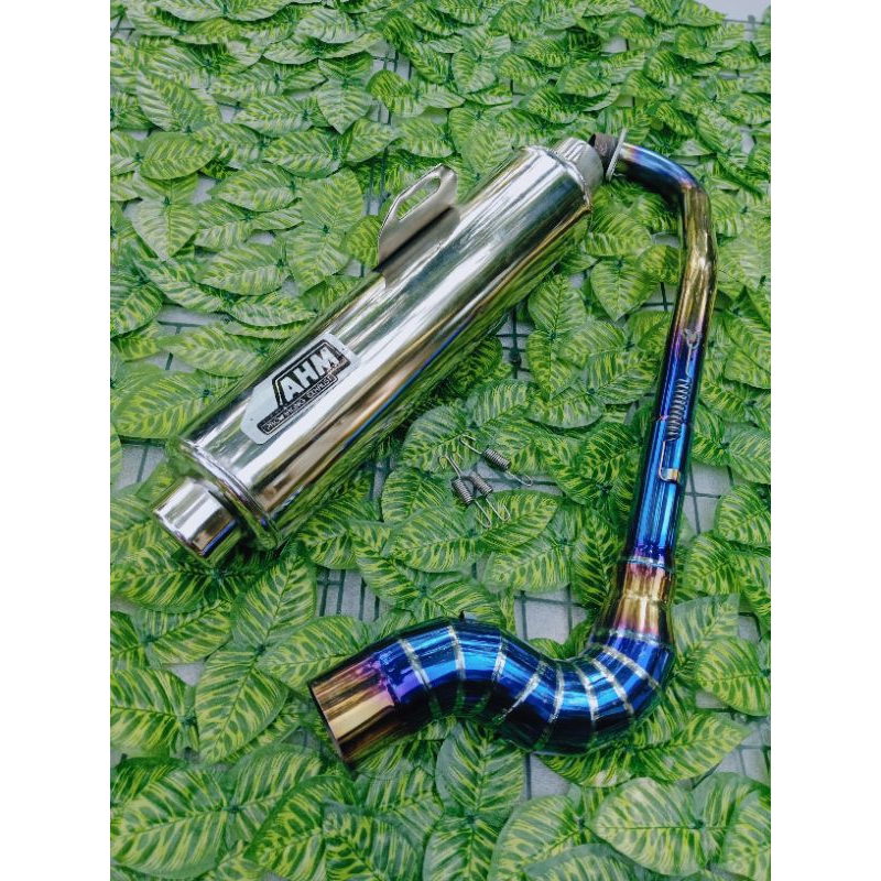 Exhaust set AHM Pipe 51mm canister conical open specs exhaust Pipe for ...