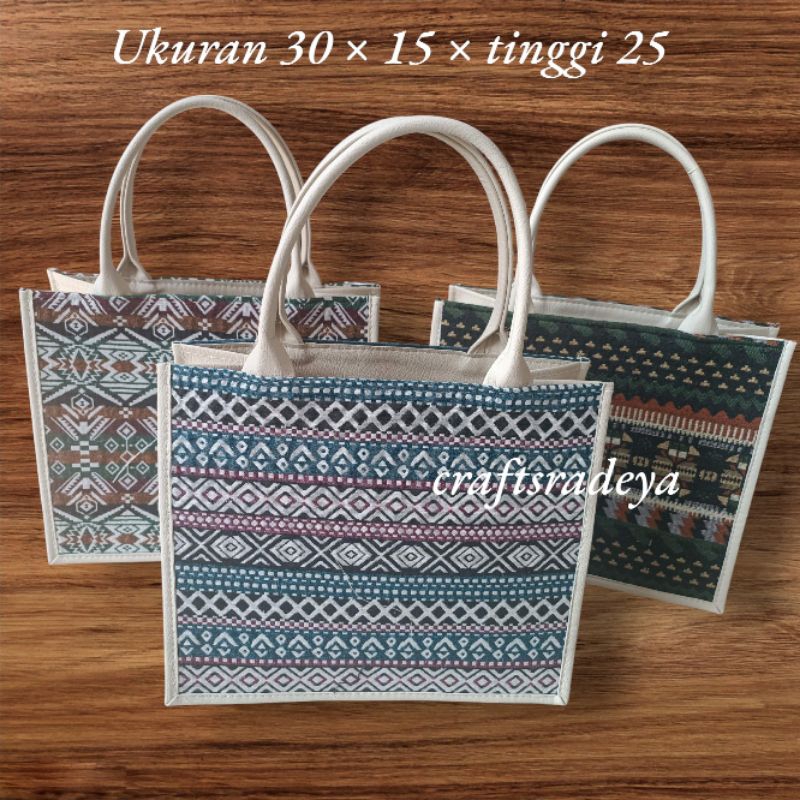 Beautiful women's TOTE BAG with Songket Batik Motif / Woven Women's ...
