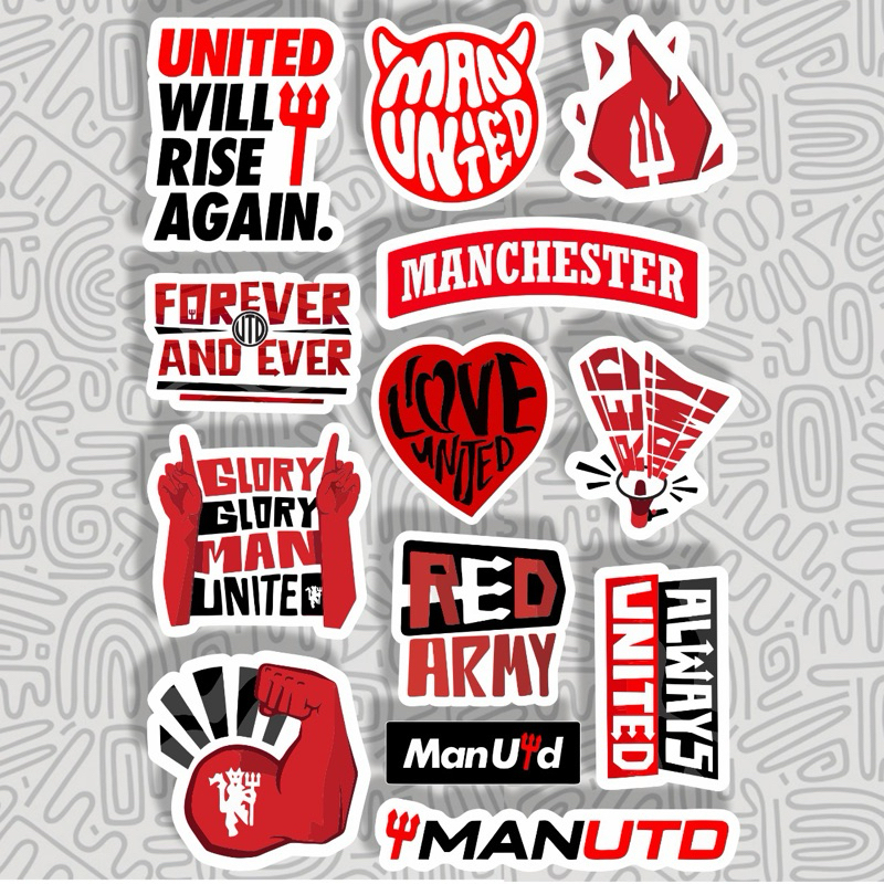 MUFC manchester united stickers || ManUtd Ball Sticker | Shopee Malaysia