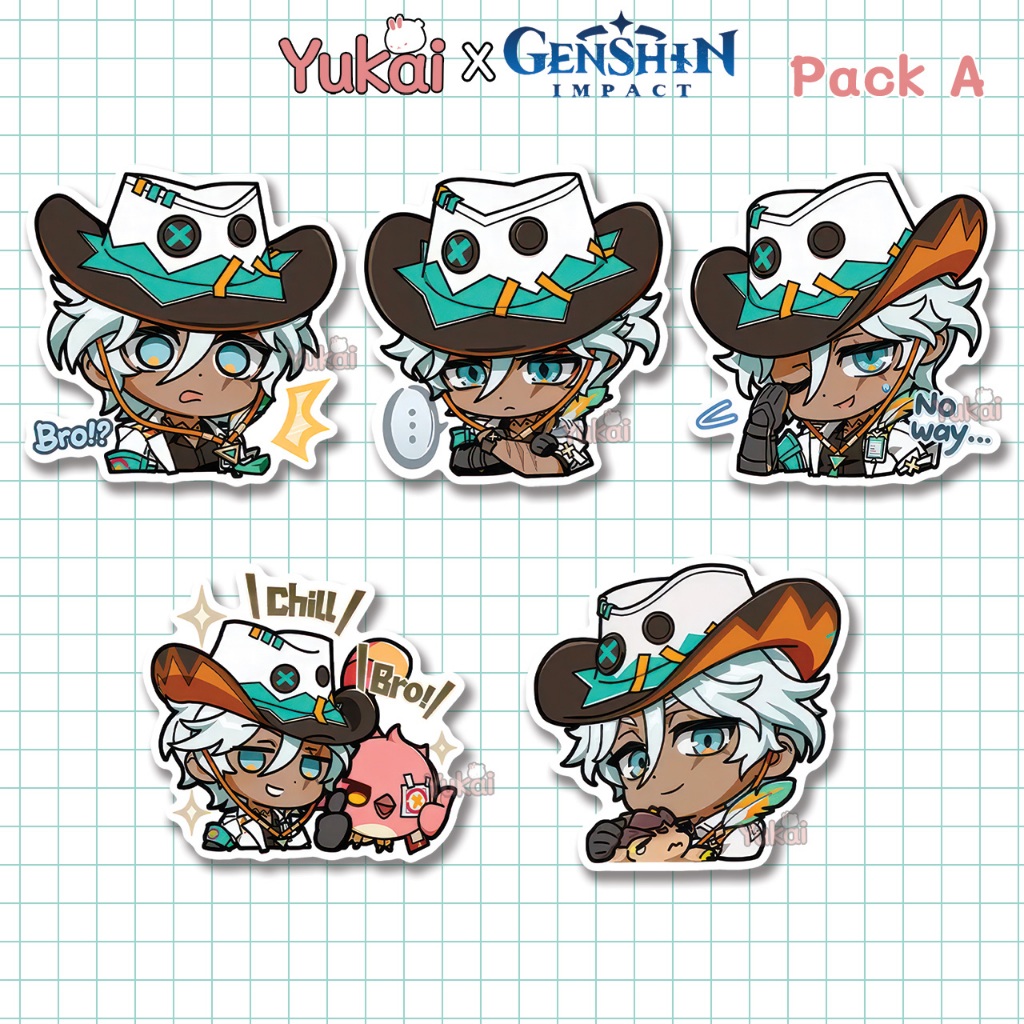 Ifa Genshin Impact Premium Sticker - Waterproof Anime Sticker Pack ...